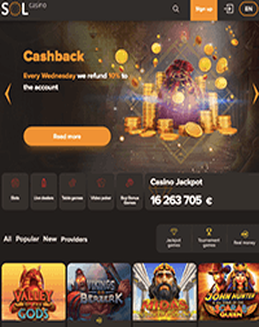 SOL Casino Review, Slots & Bonuses 2023 - SlotsMate.com