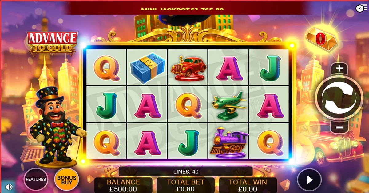 Advance to Gold Slot Review, Bonuses & Free Play (95.79% RTP)