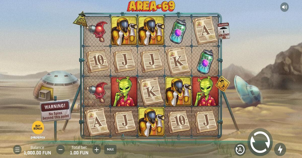 Area 69 Slot Review, Bonuses & Free Play (97.13% RTP)