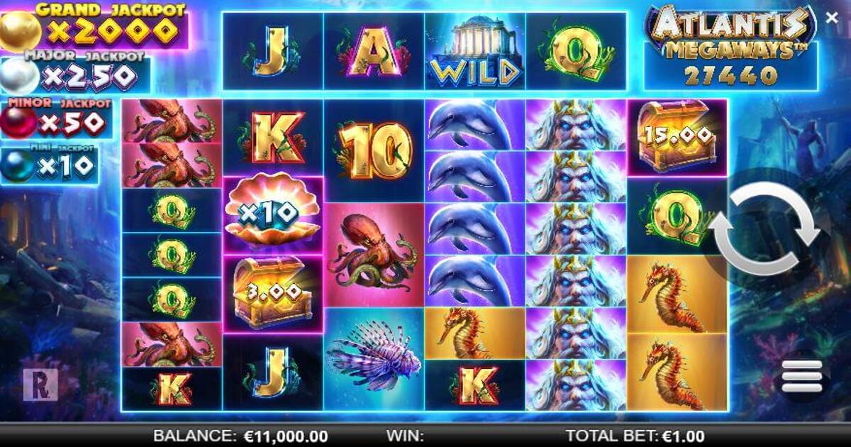 Atlantis Megaways Slot Bewertung, Demo & Boni (96.1% RTP)