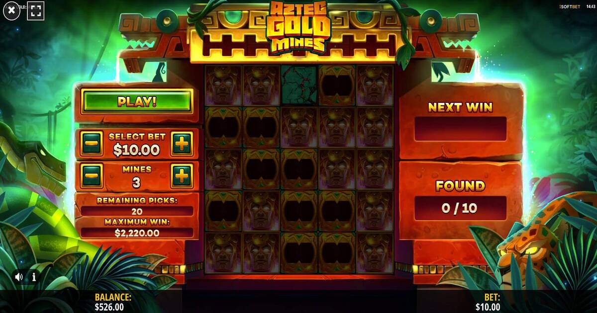 Aztec Gold Mines Review, Bonuses & Free Play