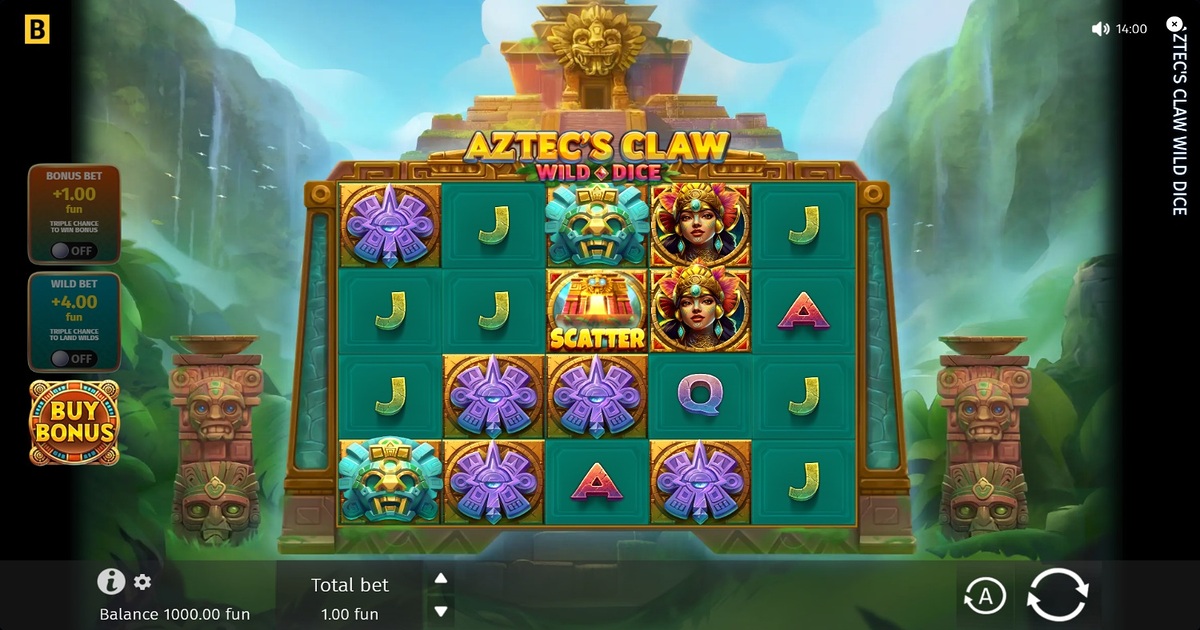 Aztecs Claw Wild Dice Slot Bewertung, Demo & Boni (96.1% RTP)