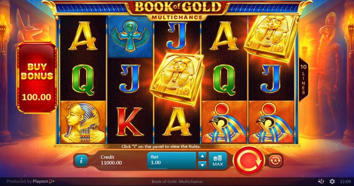 Book of Gold Multichance Slot Bewertung, Demo & Boni (95.4% RTP)