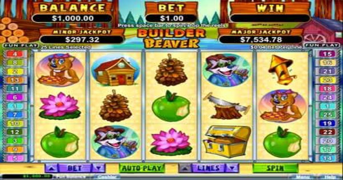 Builder Beaver Slot Review, Bonuses & Free Play (96.5% RTP)