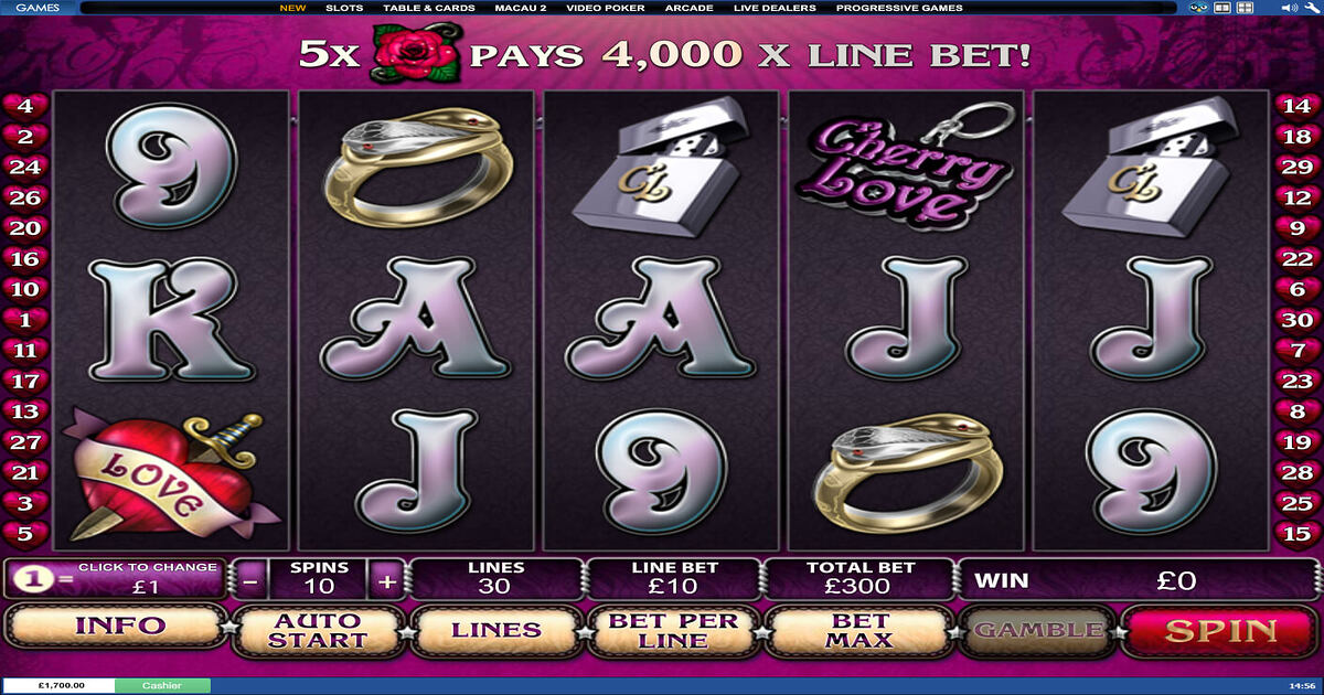 Cherry Love Slot Review, Bonuses & Free Play (94.09% RTP)