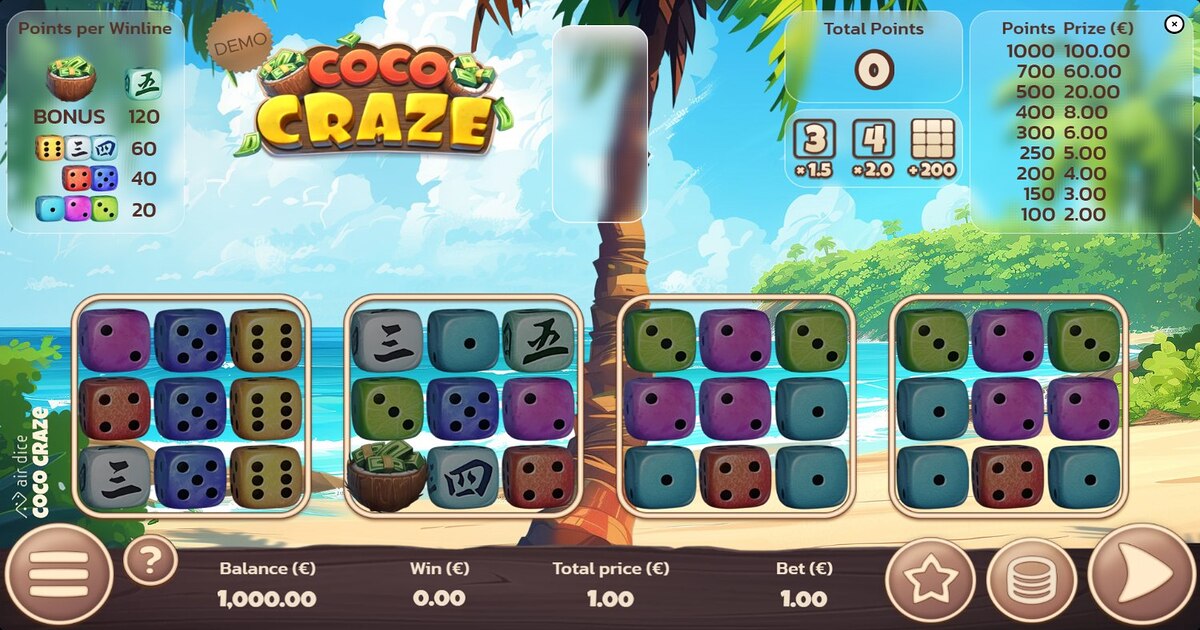 Coco Craze Review, Bonuses & Free Play (96.5% RTP)