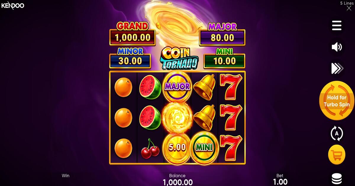 Coin Tornado Hold and Win Slot Review, Bonuses & Free Play (96.13% RTP)