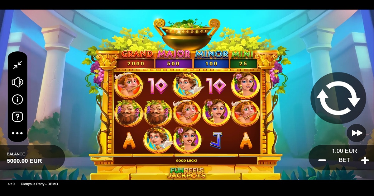 Dionysus Party Demo - Reseña y Juego Gratis (95.28% RTP)