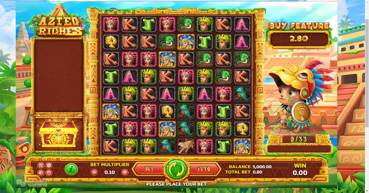 Eurasian Gaming Aztec Riches Demo - Reseña y Juego Gratis (95% RTP)
