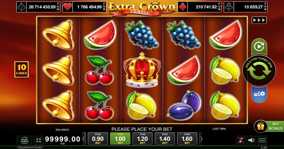 Extra Crown Classic Buy Bonus Slot Review, Bonuses & Free Play (96.01% RTP)