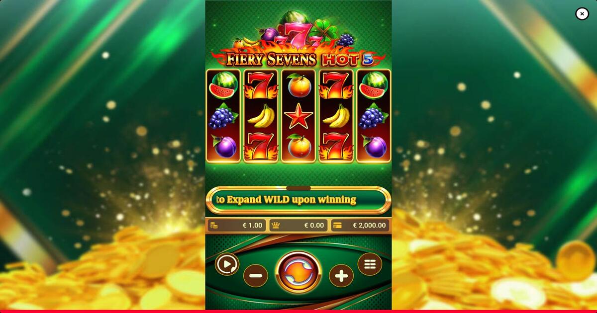 Fiery Sevens Hot 5 Slot Review, Bonuses & Free Play (97.04% RTP)
