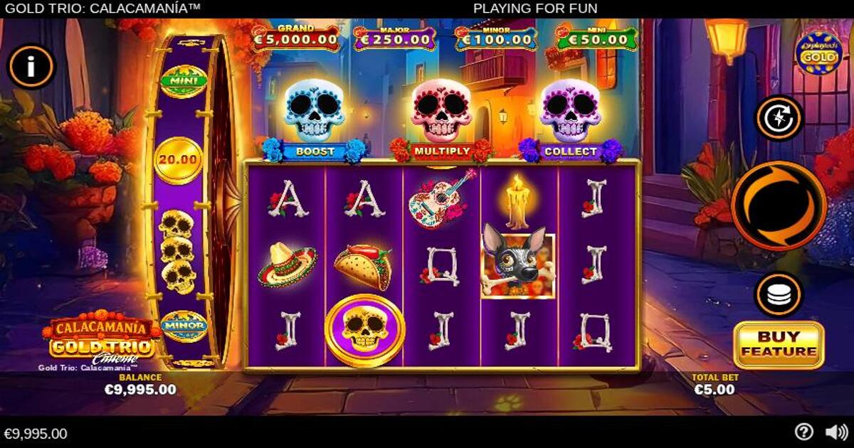 Gold Trio Calacamania Slot Review, Bonuses & Free Play (95.93% RTP)