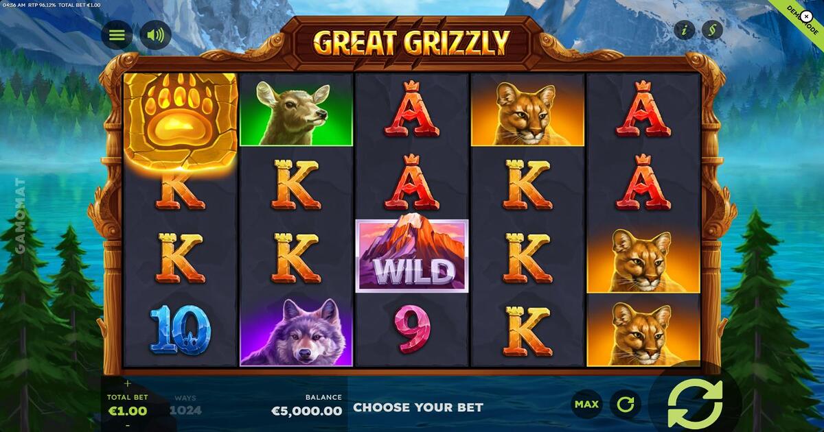 Great Grizzly Slot Review, Bonuses & Free Play (96.17% RTP)
