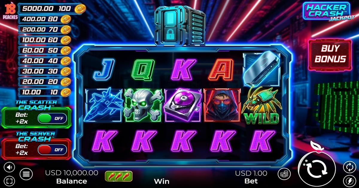 Hacker Crash Jackpot Slot Bewertung, Demo & Boni (96% RTP)