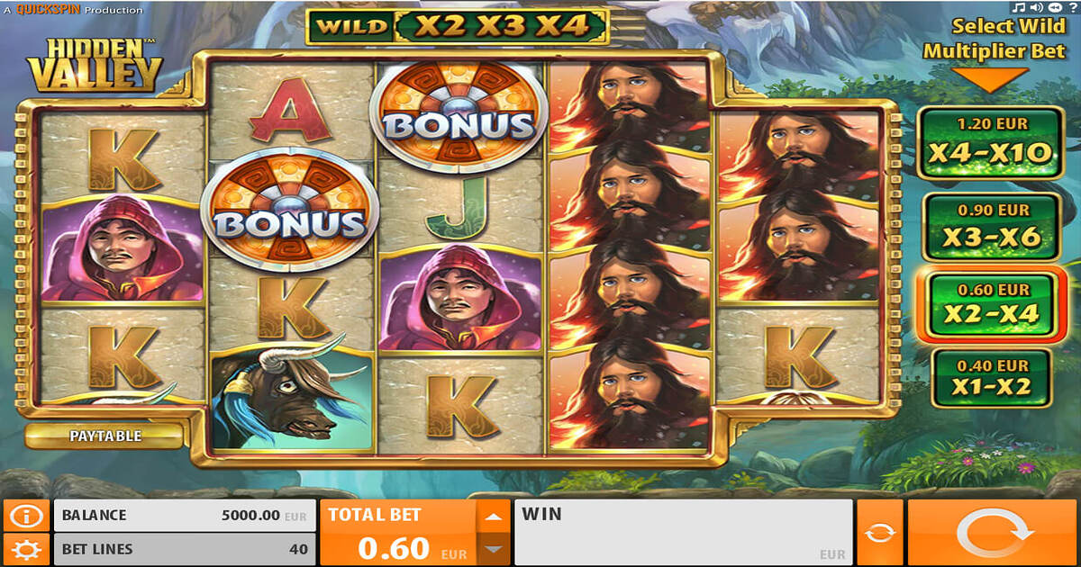 Hidden Valley Slot Review, Bonuses & Free Play (95.69% RTP)