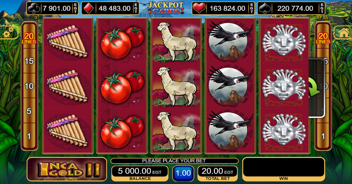 Inca Gold II Slot Bewertung, Demo & Boni (96.19% RTP)