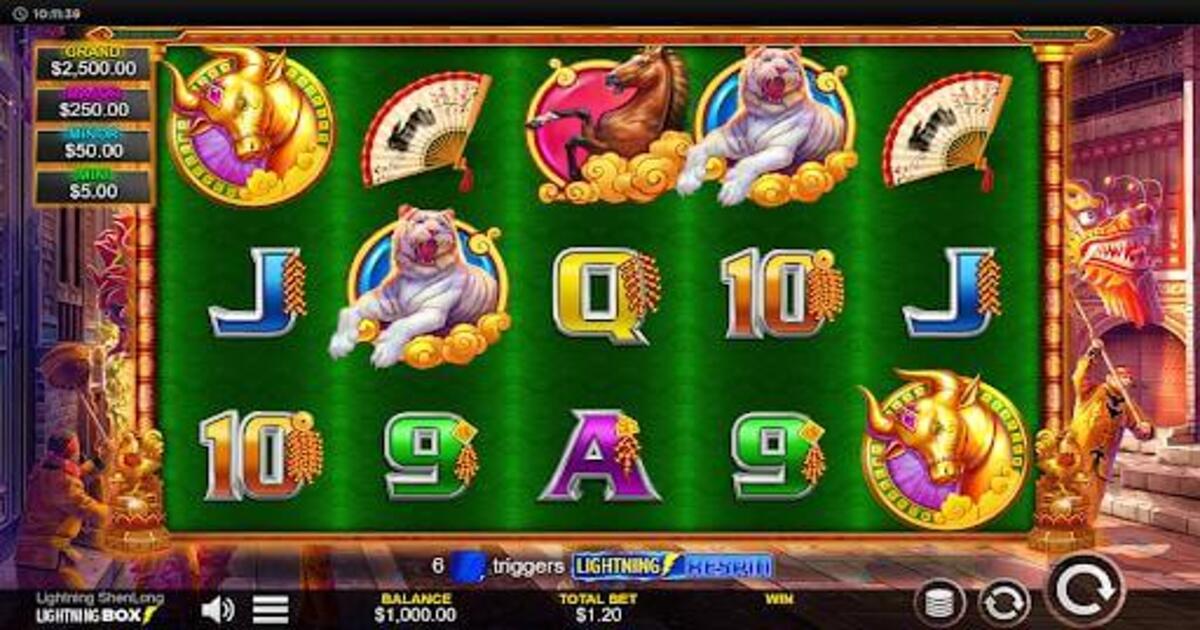 Lightning Shenlong Slot Review, Bonuses & Free Play (96.13% RTP)