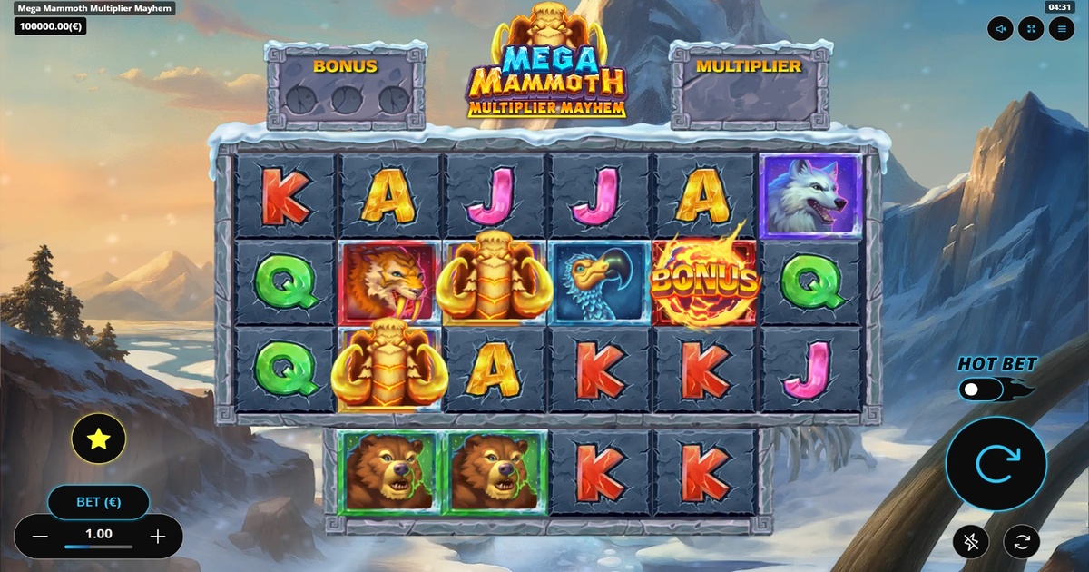 Mega Mammoth Multiplier Mayhem Slot Bewertung, Demo & Boni (96.19% RTP)