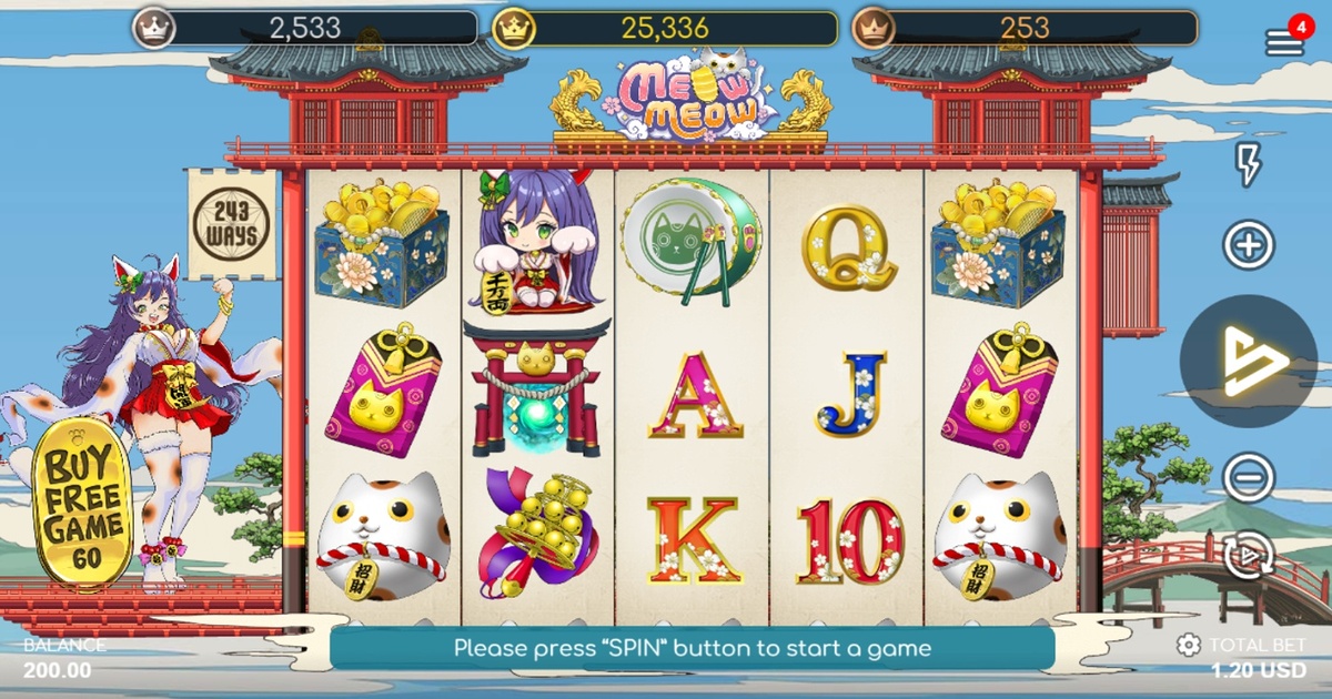 Avis, Bonus et Jeu Gratuit de la Machine à Sous Meow Meow