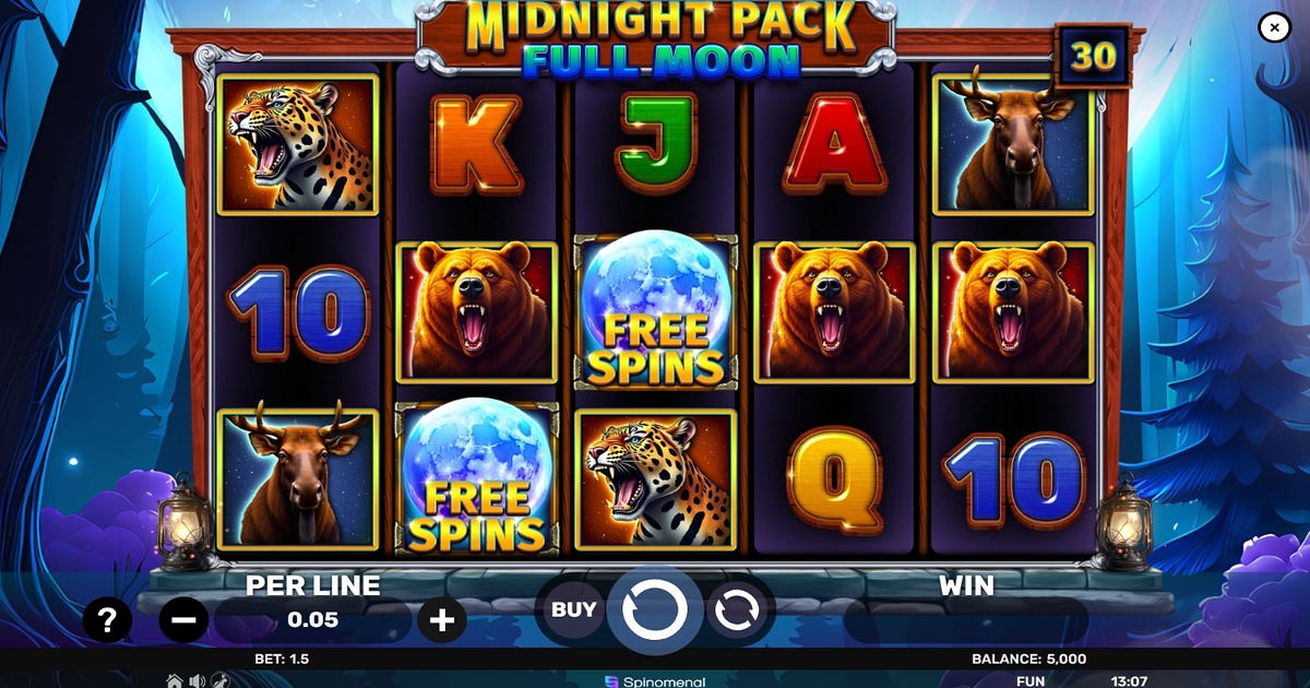 Midnight Pack Full Moon Slot Review, Bonuses & Free Play (95.83% RTP)