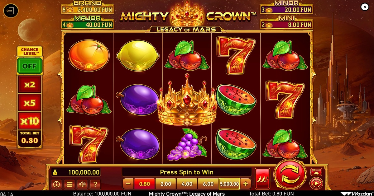 Mighty Crown Legacy of Mars Slot Bewertung, Demo & Boni (96.15% RTP)