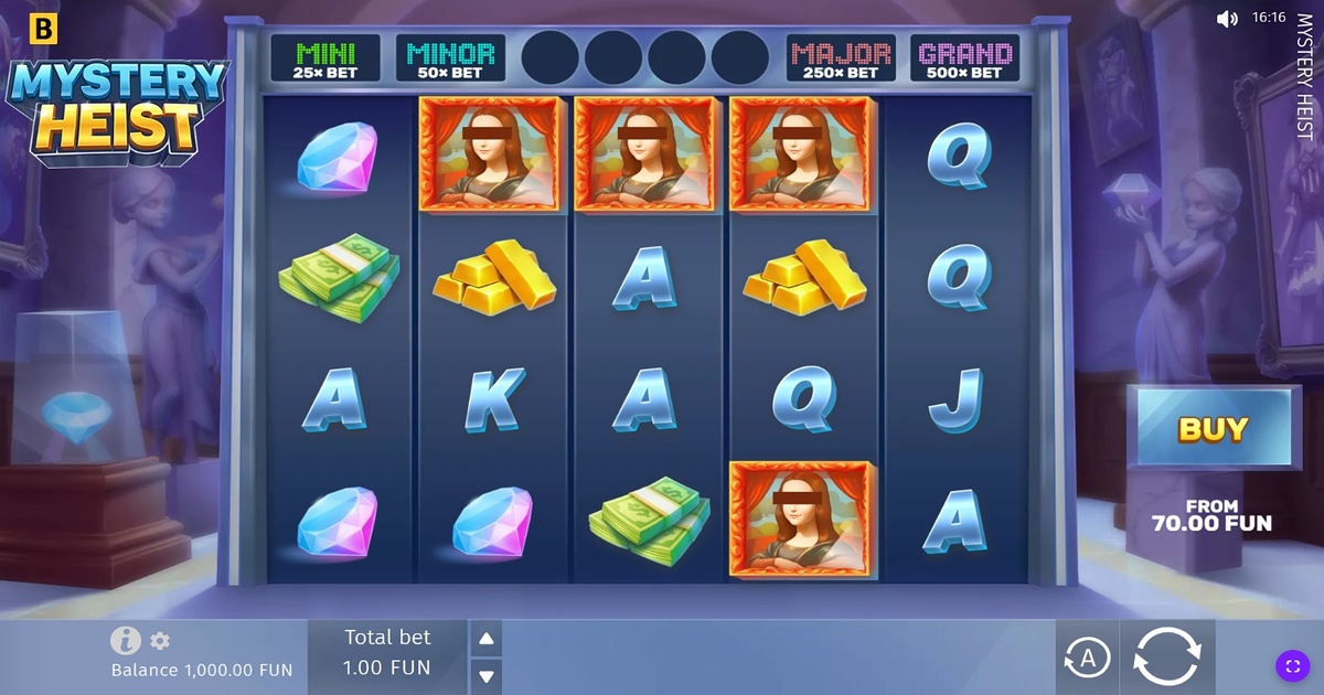 Mystery Heist Slot Review, Bonuses & Free Play (97.12% RTP)