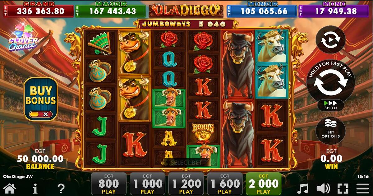 Ola Diego Jumboways Slot Review, Bonuses & Free Play (96.55% RTP)