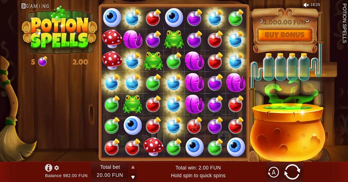 Potion Spells Slot Bewertung, Demo & Boni (96.3% RTP)