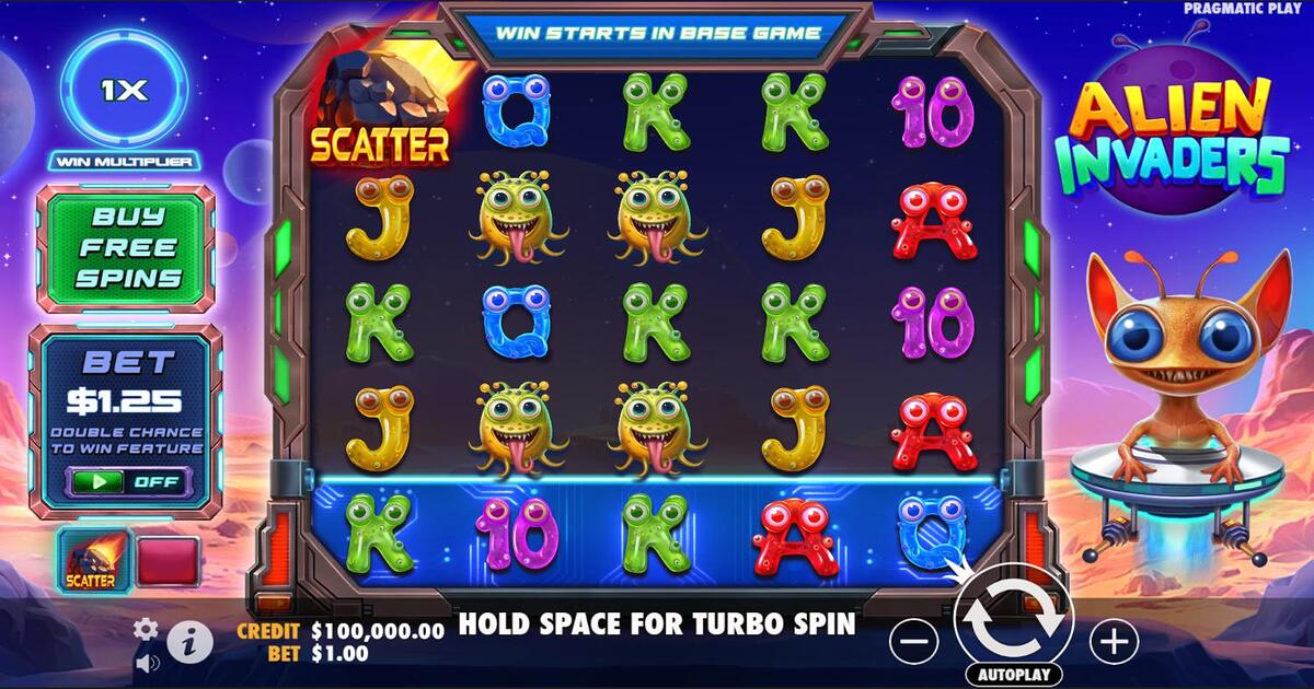 Pragmatic Play Alien Invaders Slot Review, Bonuses & Free Play (96.51% RTP)