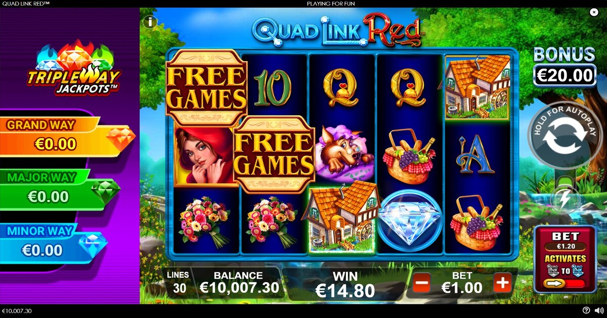 Quad Link Red Slot Bewertung, Demo & Boni (95.83% RTP)