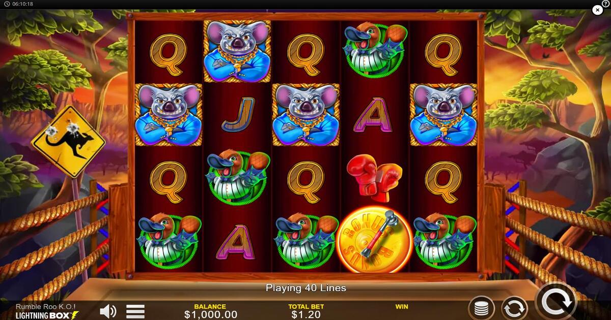 Rumble Roo KO Slot Bewertung, Demo & Boni (96.02% RTP)
