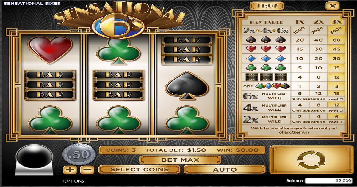 Sensational Sixes Slot Bewertung, Demo & Boni (94.46% RTP)