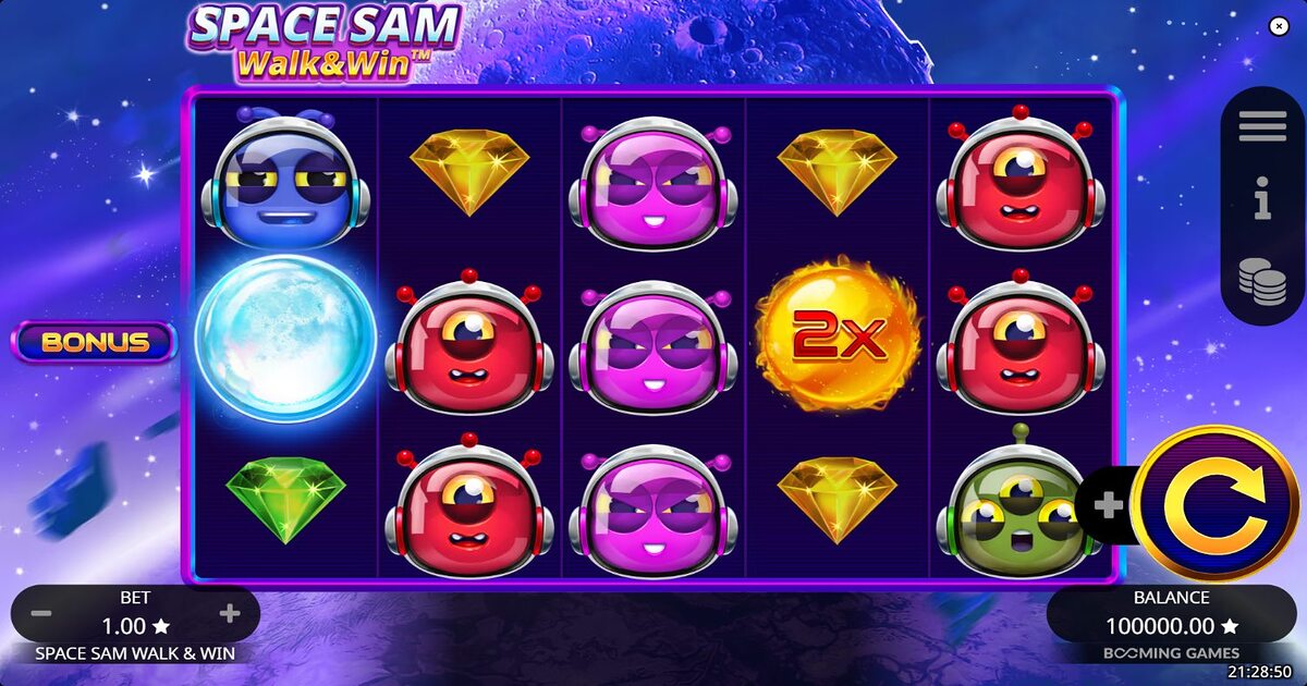 Space Sam Walk and Win Slot Review, Bonuses & Free Play (95.7% RTP)