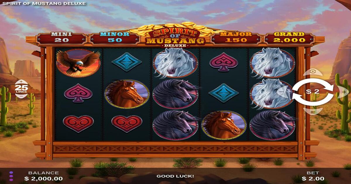 Spirit of Mustang Deluxe Slot Review, Bonuses & Free Play (96.01% RTP)