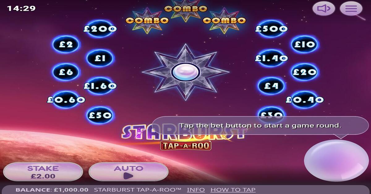 Starburst Tap A Roo Bewertung, Demo & Boni (95.08% RTP)