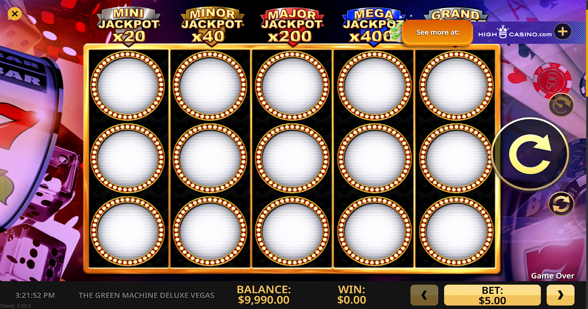 The Green Machine Deluxe Vegas Slot Bewertung, Demo & Boni (95% RTP)