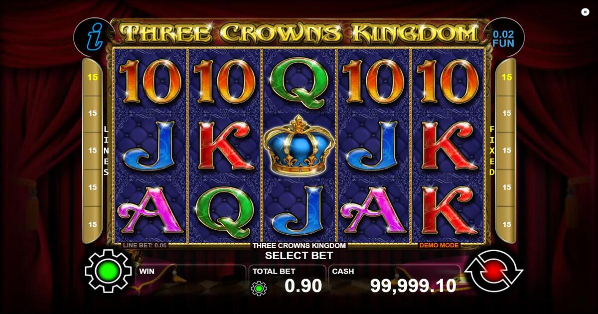 Three Crowns Kingdom Slot Review, Bonuses & Free Play (95.7% RTP)
