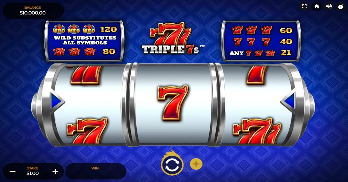 Triple 7s Slot Review, Bonuses & Free Play (95.28% RTP)