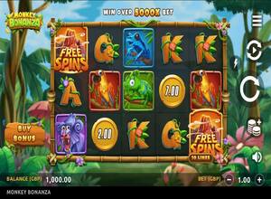 Monkey Bonanza Slot Review, Bonuses & Free Play (96.06% RTP)