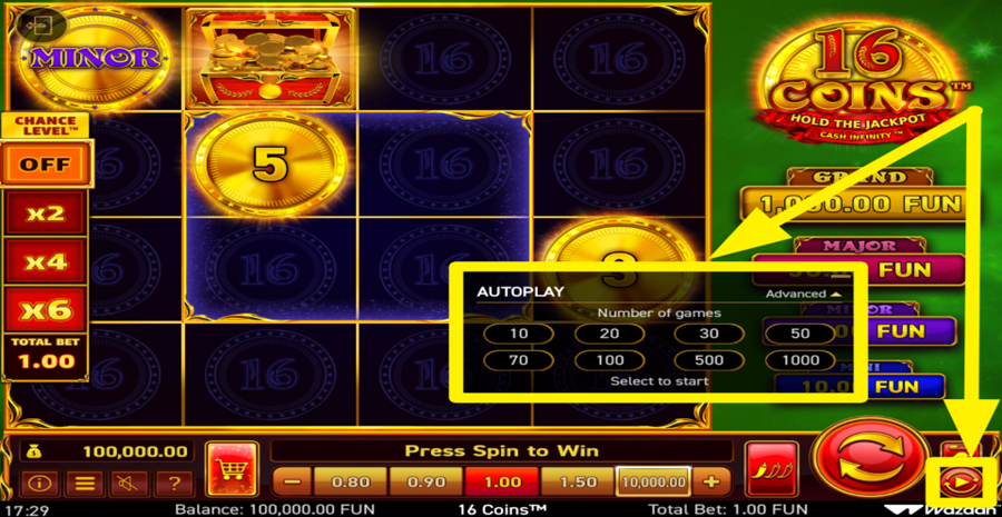 16 Coins Slot Review, Bonuses & Free Play (96.18% RTP)