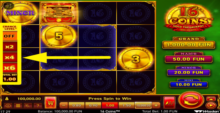 16 Coins Slot Review, Bonuses & Free Play (96.18% RTP)