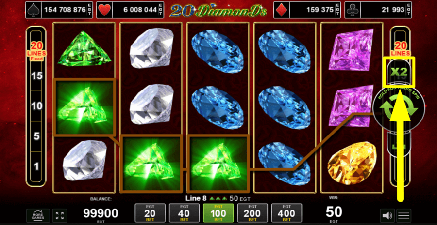 20 Diamonds Slot Review, Bonuses & Free Play (95.79% RTP)