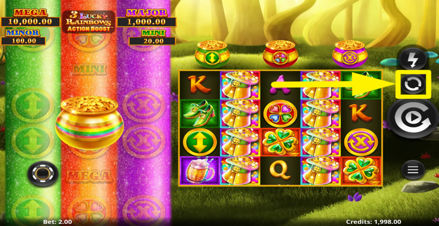 3 Lucky Rainbows Action Boost Slot Bewertung, Demo & Boni (96.27% RTP)