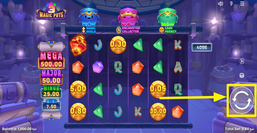 3 Magic Pots Slot Review, Bonuses & Free Play (96.23% RTP)