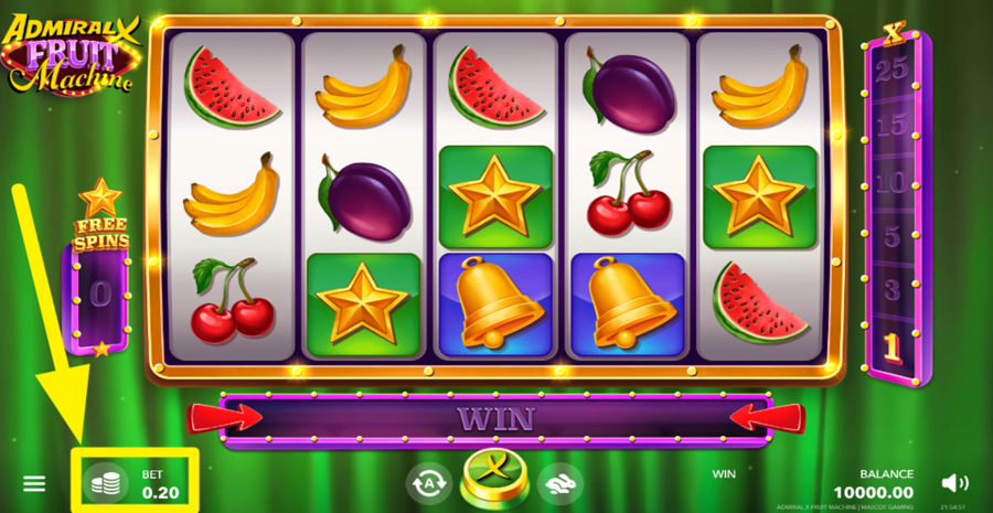 AdmiralX Fruit Machine Slot Bewertung, Demo & Boni (95.3% RTP)