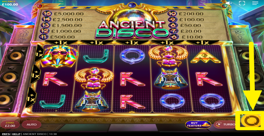 Ancient Disco Slot Bewertung, Demo & Boni (94.72% RTP)