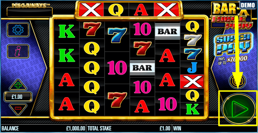 Bar X Triple Play Megaways Demo - Reseña y Juego Gratis (96.03% RTP)