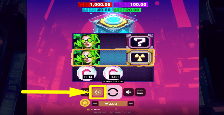 Bit Vault Demo - Reseña y Juego Gratis (96.01% RTP)