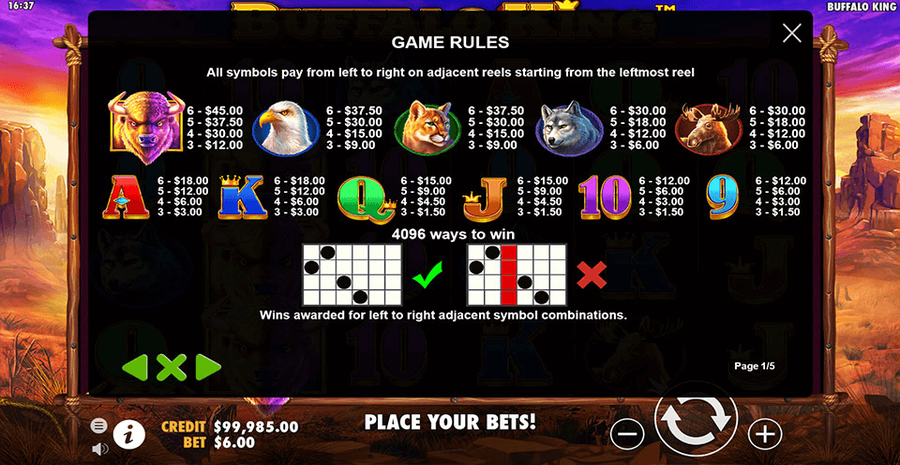 Buffalo King Demo - Reseña y Juego Gratis (96.06% RTP)