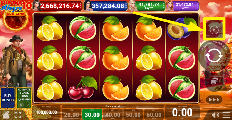 Avis, Bonus et Jeu Gratuit de la Machine à Sous Bufona Alegre 10 Sun Link